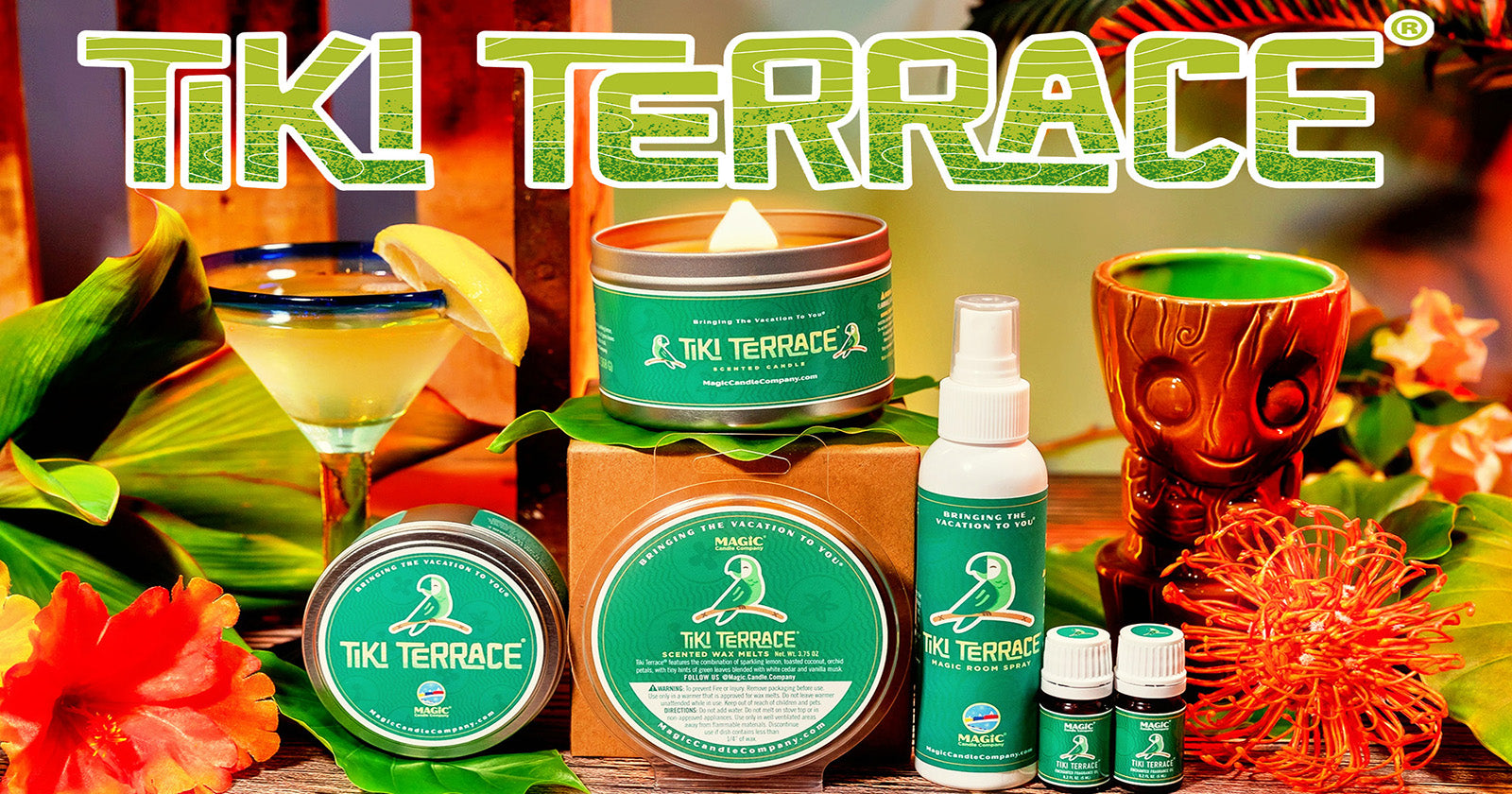 Tiki Terrace® | Tiki Room Themed | Theme Park Scent – Magic Candle Company